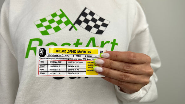 CHEVROLET CORVETTE C8 VIN# Number Set of 4 For Door Jam, Windshield, T ...