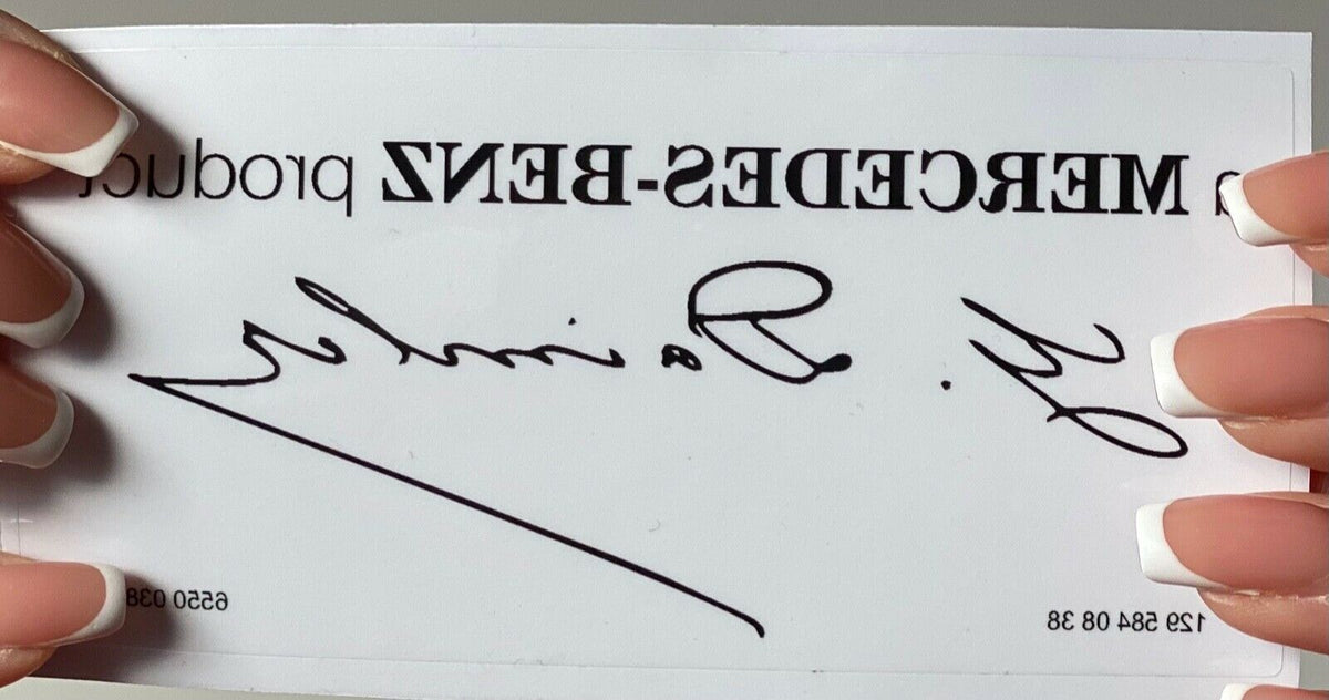 Mercedes-Benz Windshield Sticker G.Daimler Signature 6550 0384 98, 129 ...